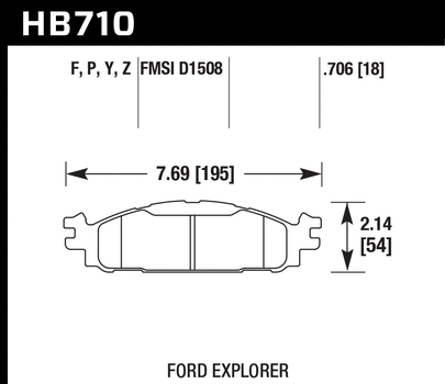 Hawk Performance HB710 Series Brake Pad — Alcon Brake Kits