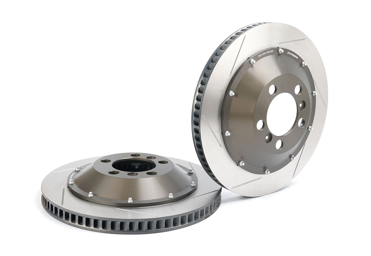 Porsche 991 GT3 Cup 2-pc Floating Brake Rotors (Rear) — Alcon Brake Kits